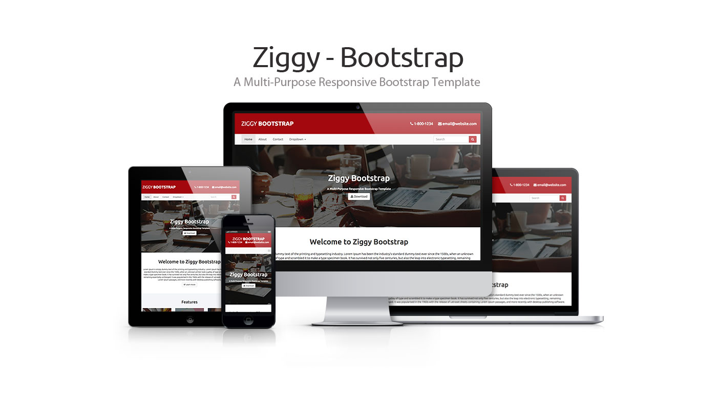 GitHub - jelontok/ziggy-bootstrap: A Multi-Purpose Reponsive Bootstrap ...