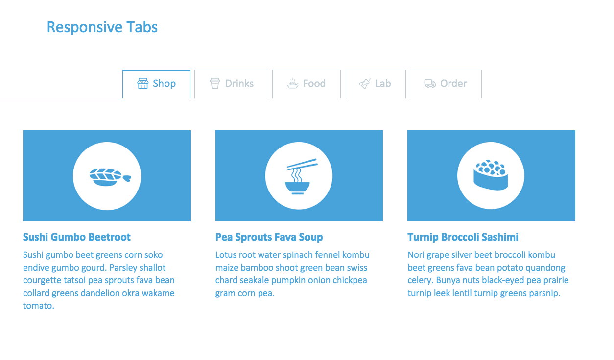GitHub - vasanthk/Responsive-Tabs: A full width responsive tab component. The tab header uses ...